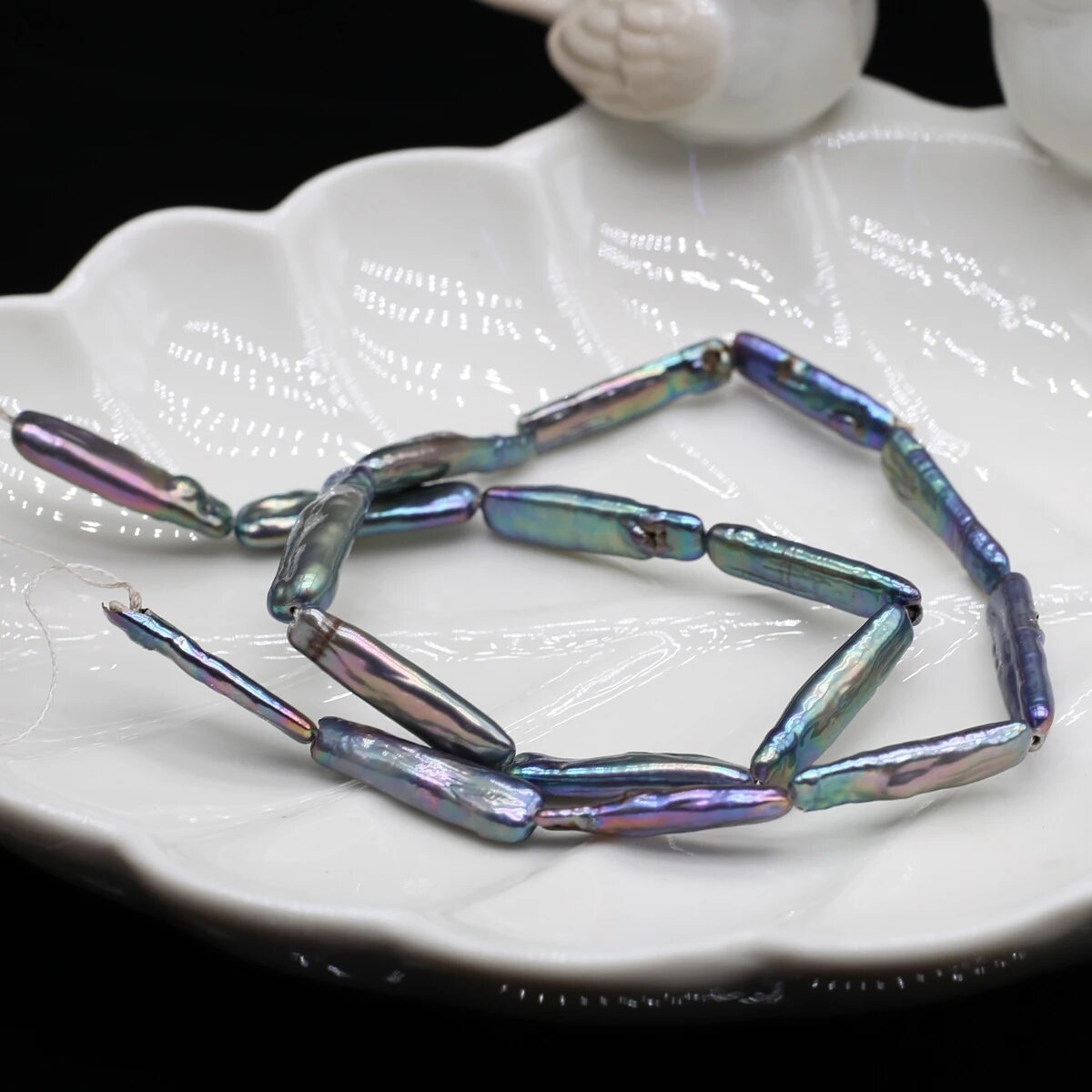 Натуральные пресноводные жемчужные бусины 25x5 мм