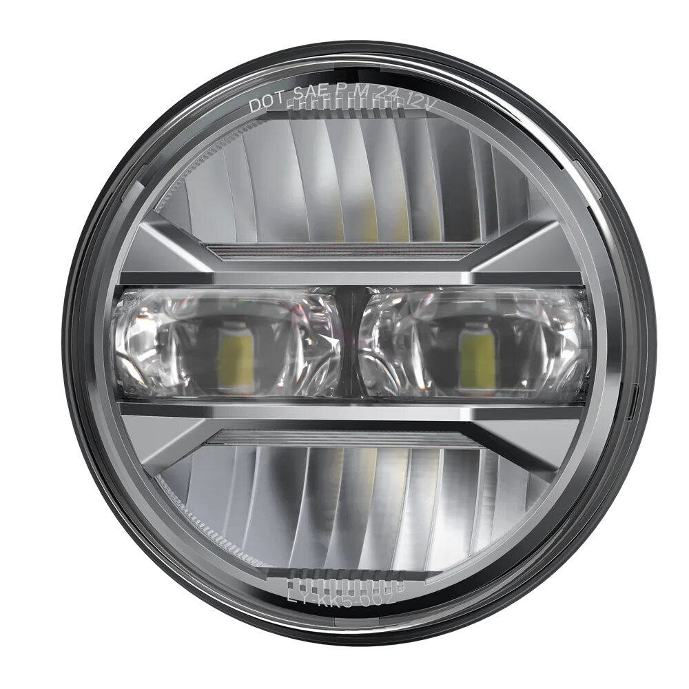 Универсальная круглая светодиодная фара 5,75 дюйма для мотоцикла DRL 5 3/4 для Harley Honda Shadow VT 600 700 750 1100 VTX 1300 1800 Silver