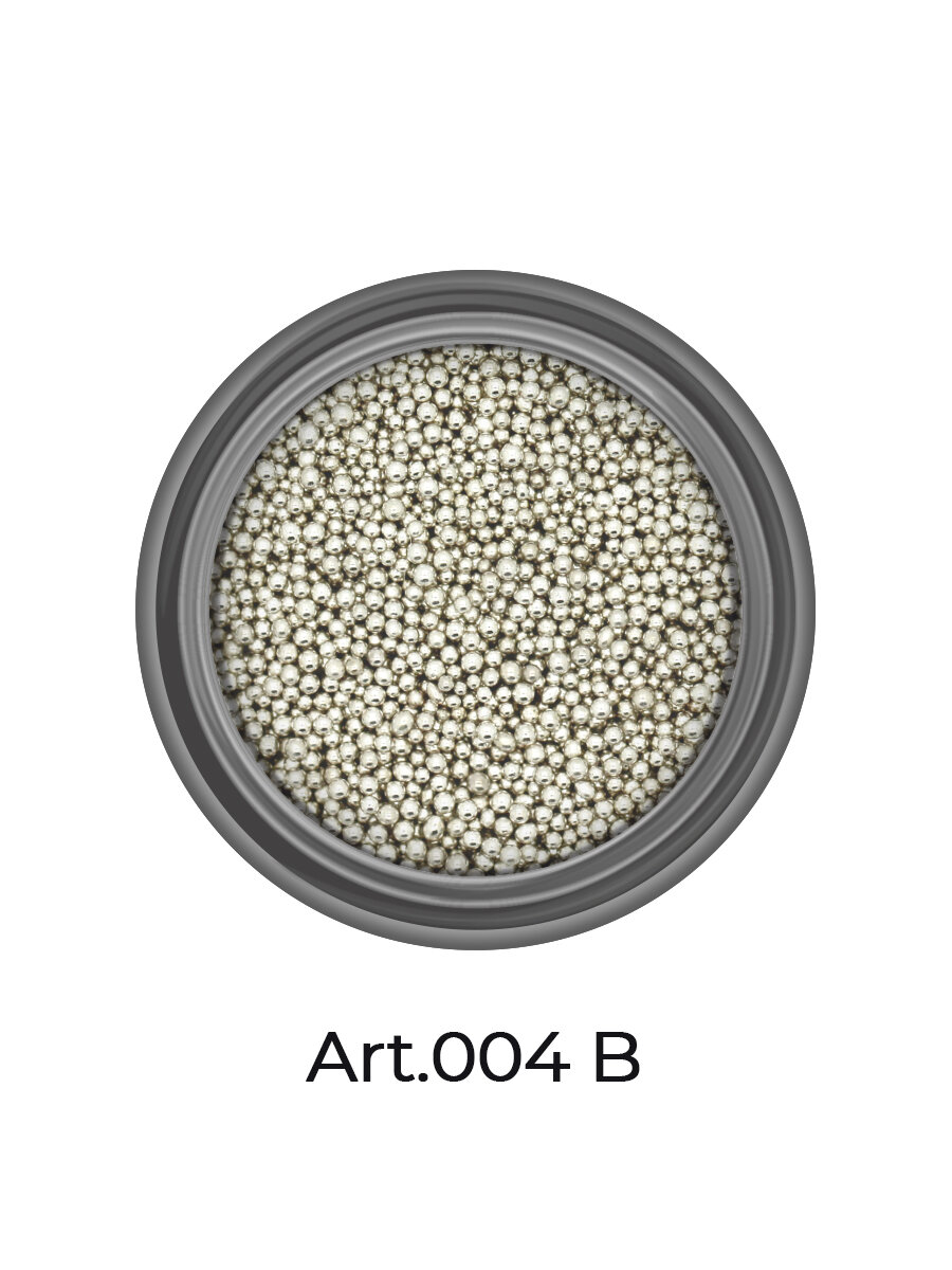 Nail Club professional Бульонки стеклянные для дизайна ногтей №04 Платина, 0.2 мм