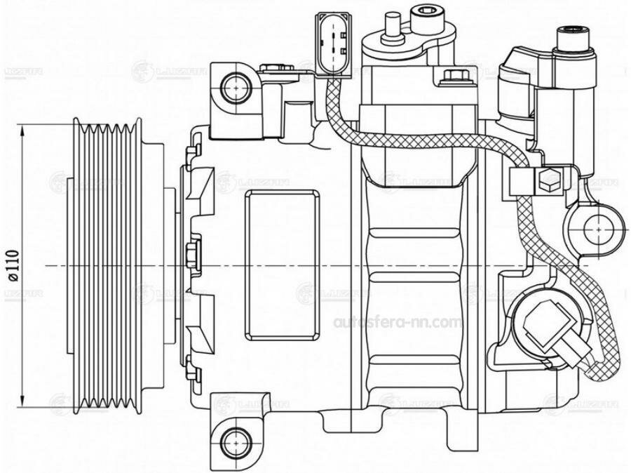 LUZAR LCAC1883 Компрессор кондиц. для а/м Audi A6 (C7) (11-)/Q5 (08-) 3.0D (LCAC 1883)