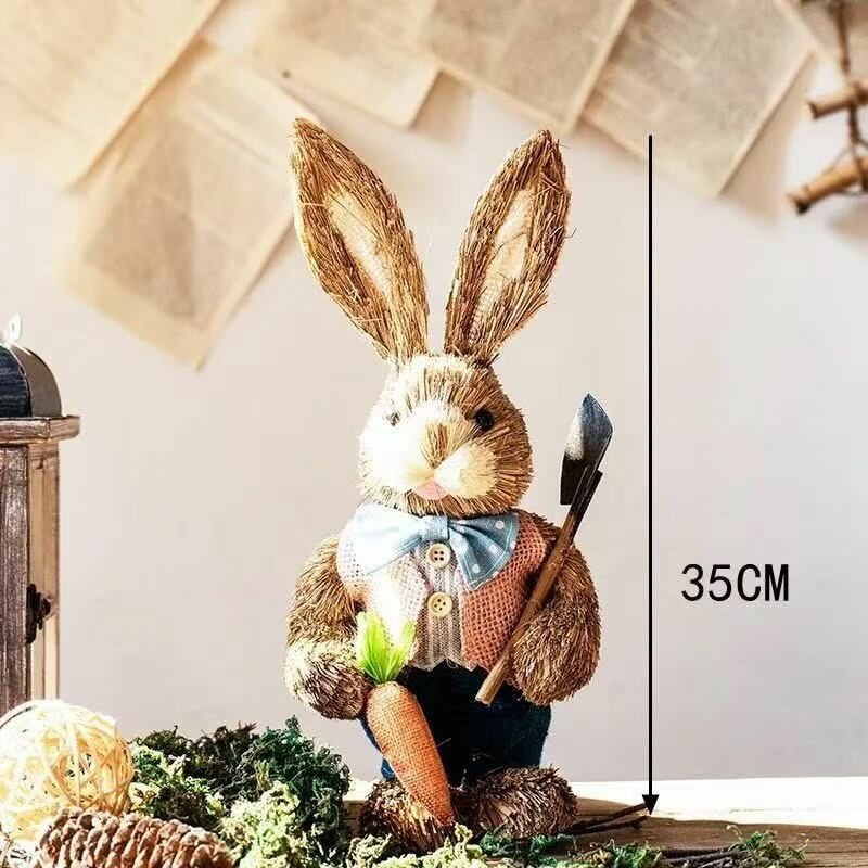 Пасхальный кролик 35 см для украшения дома и праздничного стола, весенний декор, милый подарок на Пасху