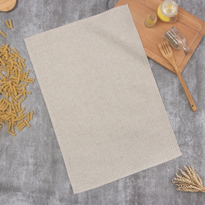 Полотенце Этель льняное, 40х60 см, лен 51% хлопок 49%