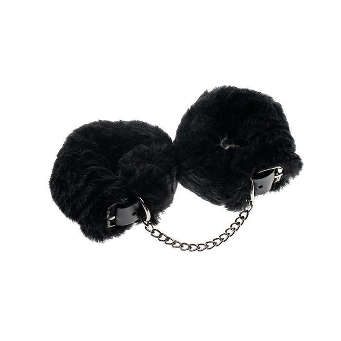 Наручники Бейсик-4 с искусственным мехом, чёрные Лунный свет Наручники Бейсик-4 с искусственным мехом, чёрные