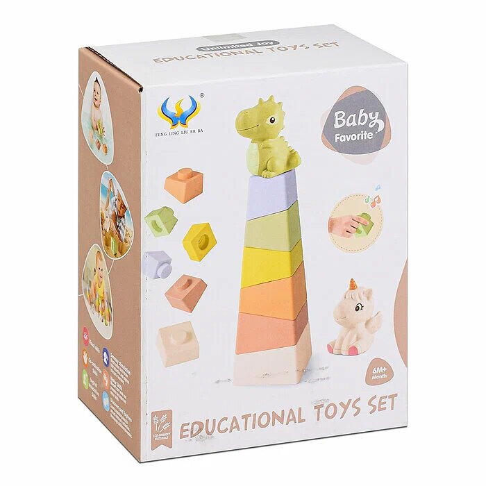 Пирамидка Baby Favorite Логика в коробке 628-74