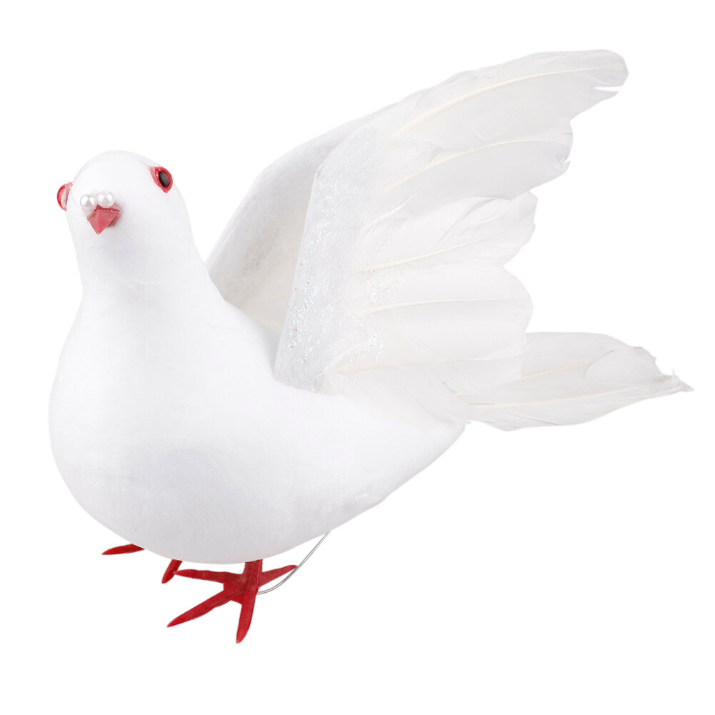 Искусственный белый голубь, фальшивая елочная игрушка, украшение для дома, рождественские принадлежности, украшения для вечеринок.