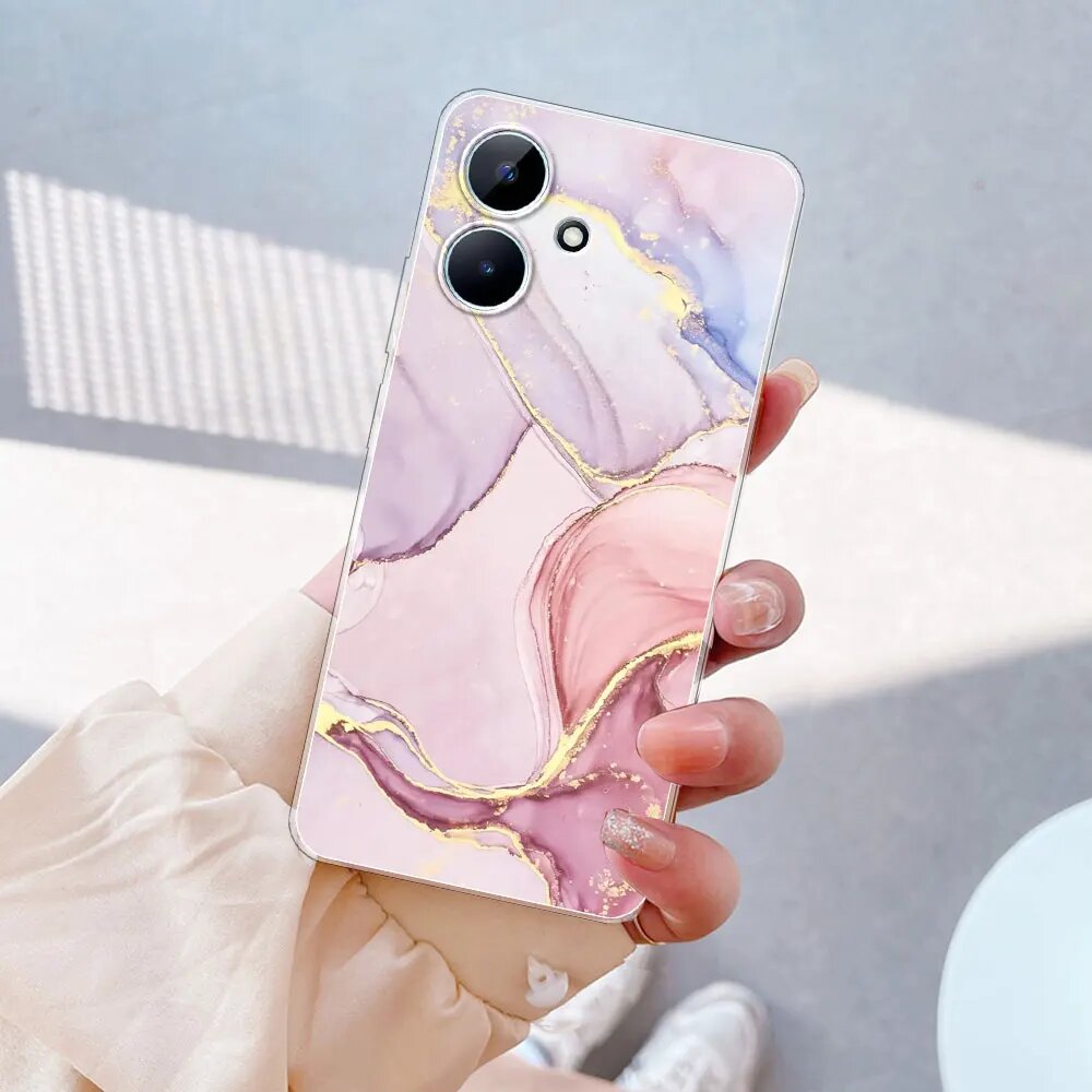 Чехол Realme Note 60 розовый, силикон, TM2047