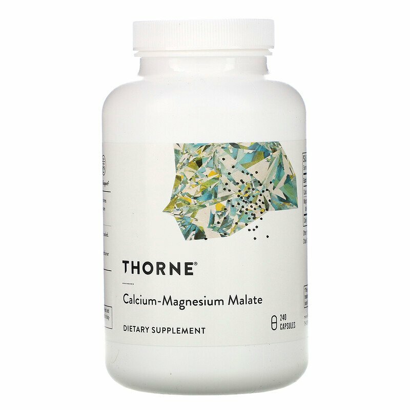 Thorne Research Calcium-Magnesium Malate (Кальций-магний малат) 240 капсул, срок годности 07/2026