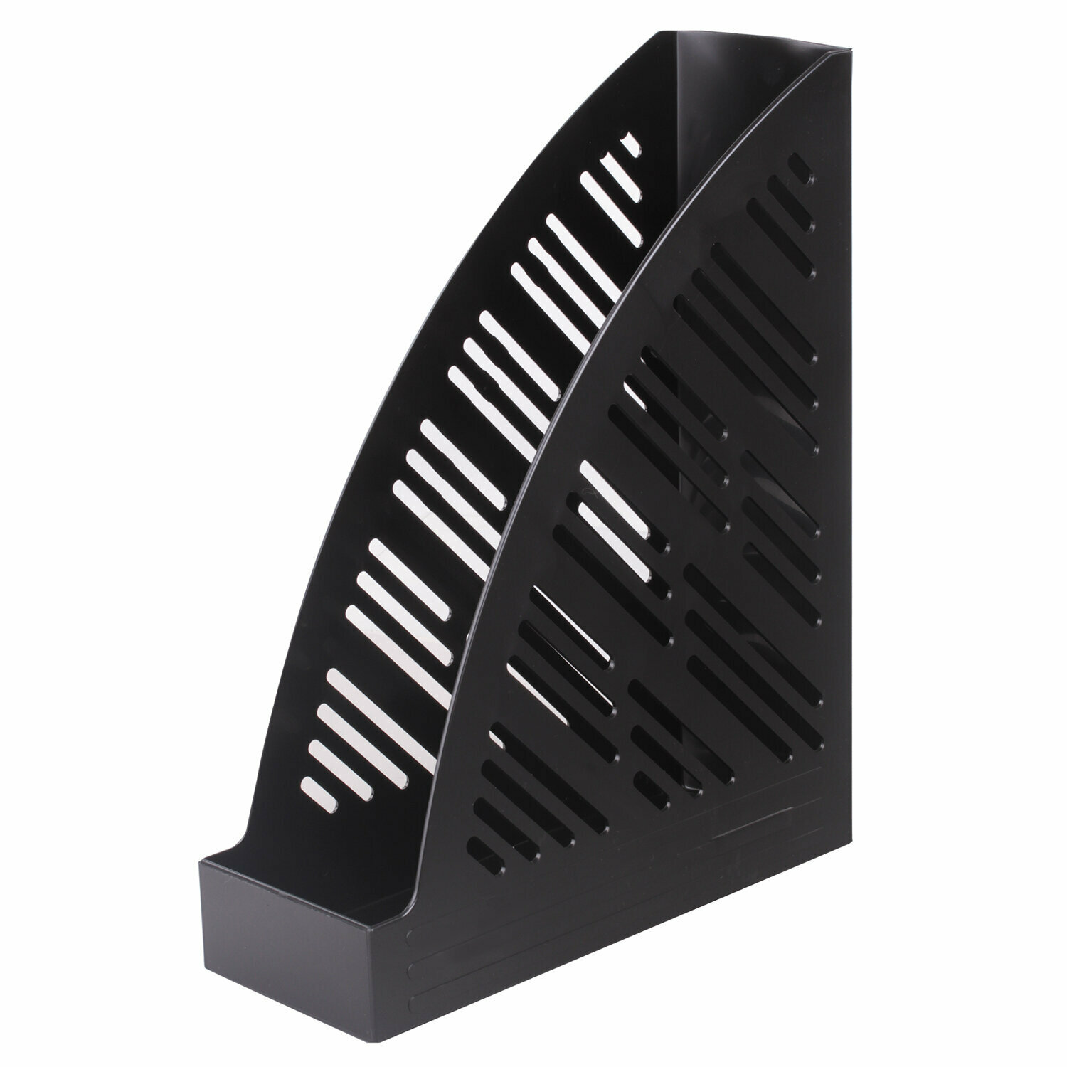 Лоток вертикальный для бумаг Brauberg "Standard+", 250х90х300 мм, черный