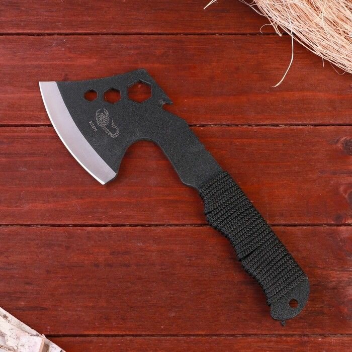 Топорик туристический Мастер К Топорик черный, ручка в оплетке (J003)