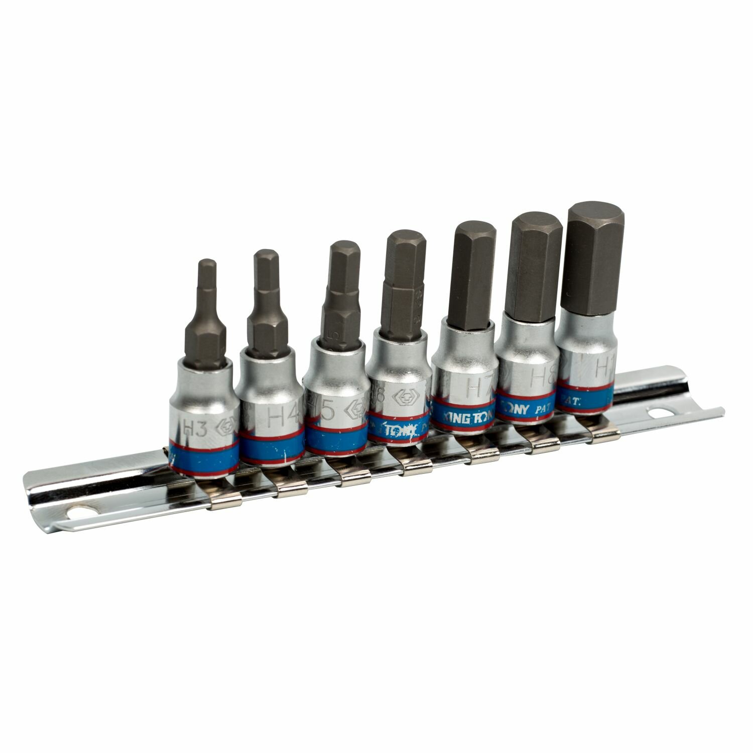 Набор торцевых насадок 1/4" Hex 3-10 мм L 37 мм 7 пр