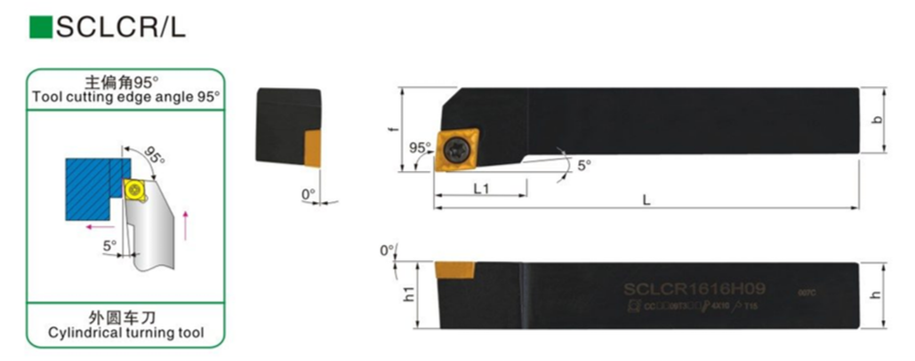 Резец наружного точения HZSK SCLCL1010H06 (60Si2MnA)
