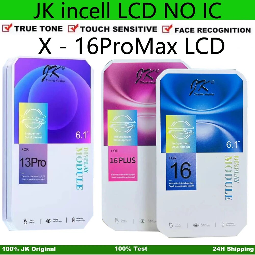 Дисплей JK для iPhone x xs 11 12 13 14 15 16 11Pro 12pro 13pro 14pro 15pro 16Pro Max 13mini ЖК-дисплей Pantalla с сенсорным экраном в сборе