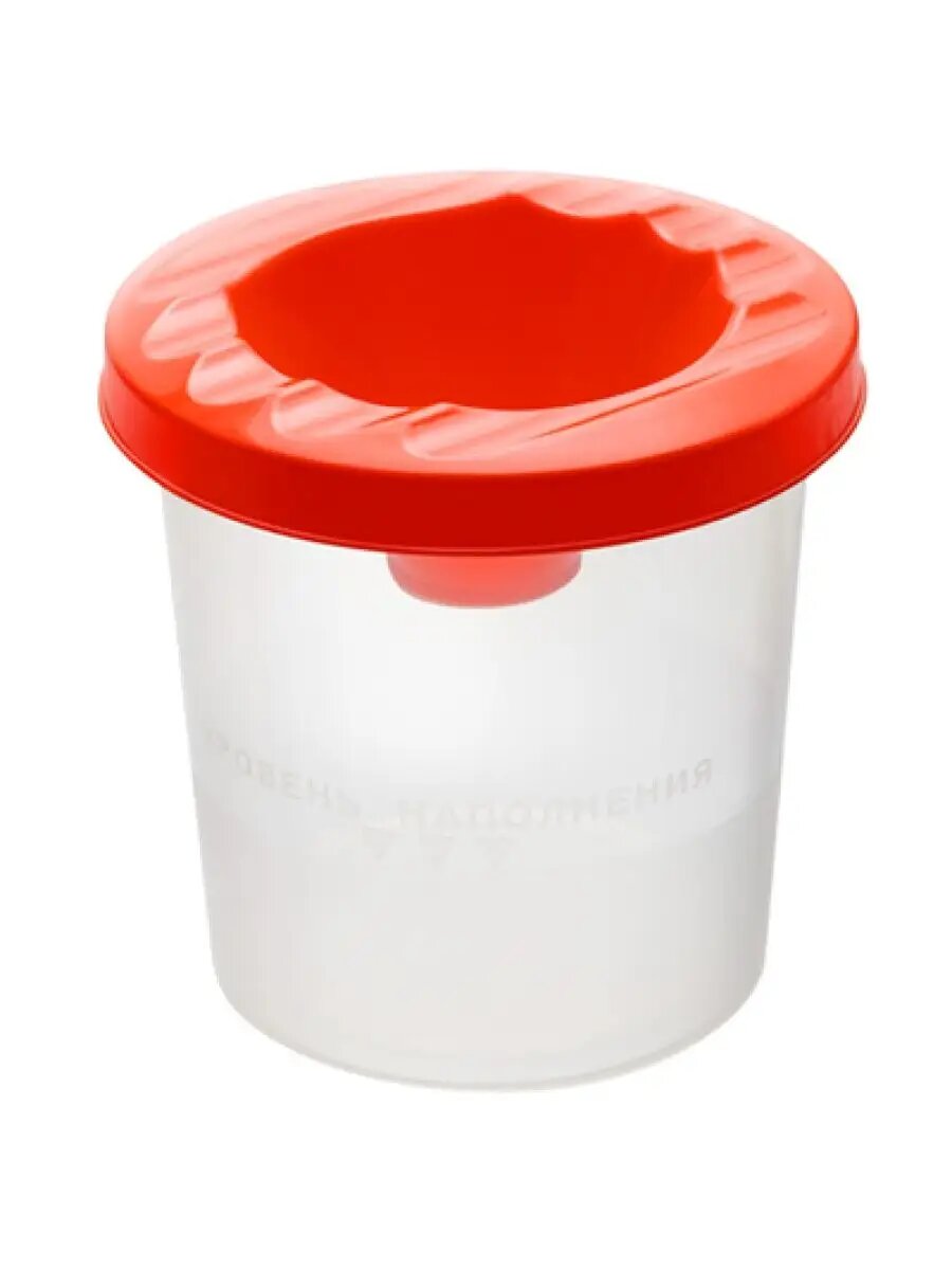 Стакан-непроливайка, красная