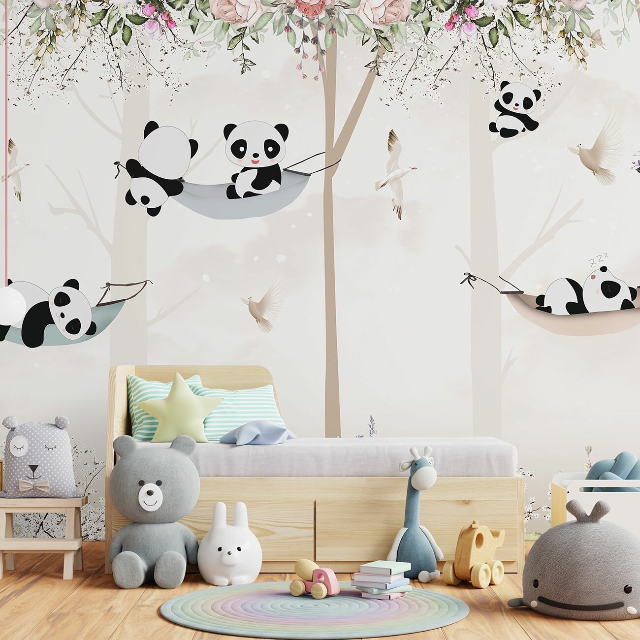 Фотообои/ Z-089 Милые панды 400х270 см