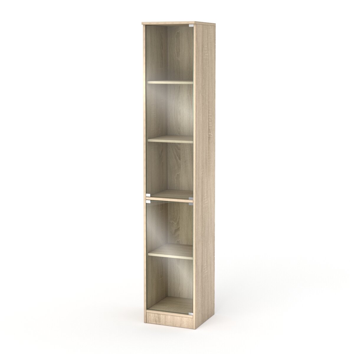 Шкаф-витрина офисная узкая ШВ-52, Дуб Сонома. Производитель товара - компания Westcom.