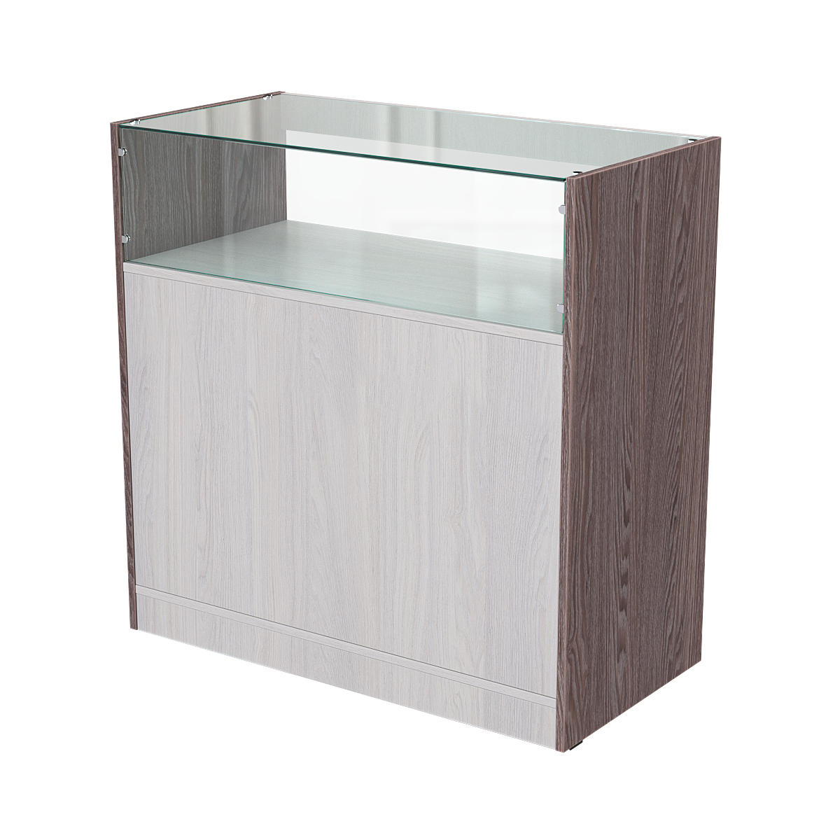 Прилавок "тандем" №2 (900мм), Ясень Анкор светлый и Ясень Анкор темный