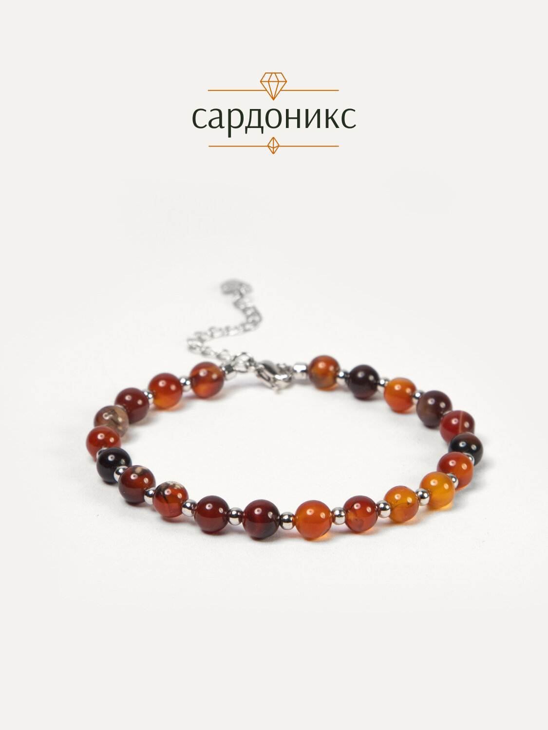 Браслет-нить BRANDLOVE, сардоникс