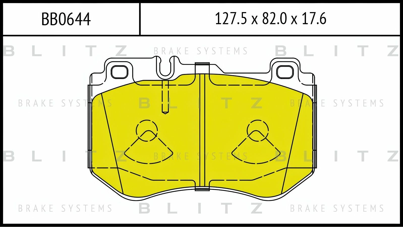 Тормозные колодки передние для Мерседес Ц-Класс BB0644 BLITZ
