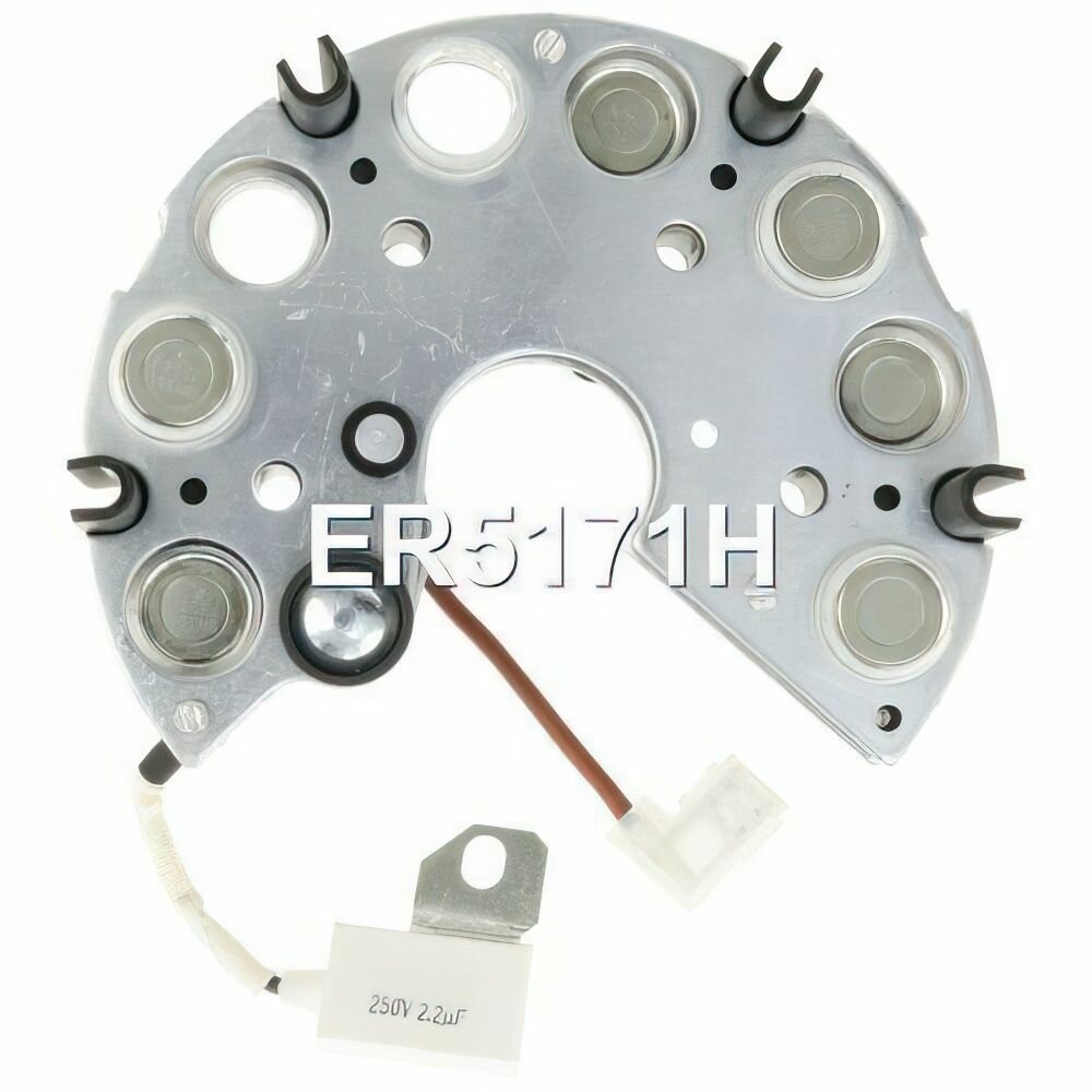 Диодный мост генератора, с дополнительными диодами для ВАЗ Лада 2110, 2111, 2112 Самара 2108, 2102, 2103, 2106, 111 арт ER5171H