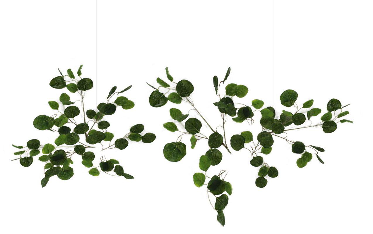 Композиция искусственными растениями. Дизайн № 224 монфраг, Д100, В50 см