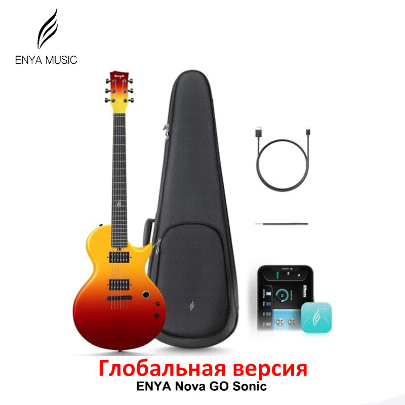Enya Nova Go Sonic Умная электрогитара из углеродного волокна с беспроводным динамиком 10 Вт