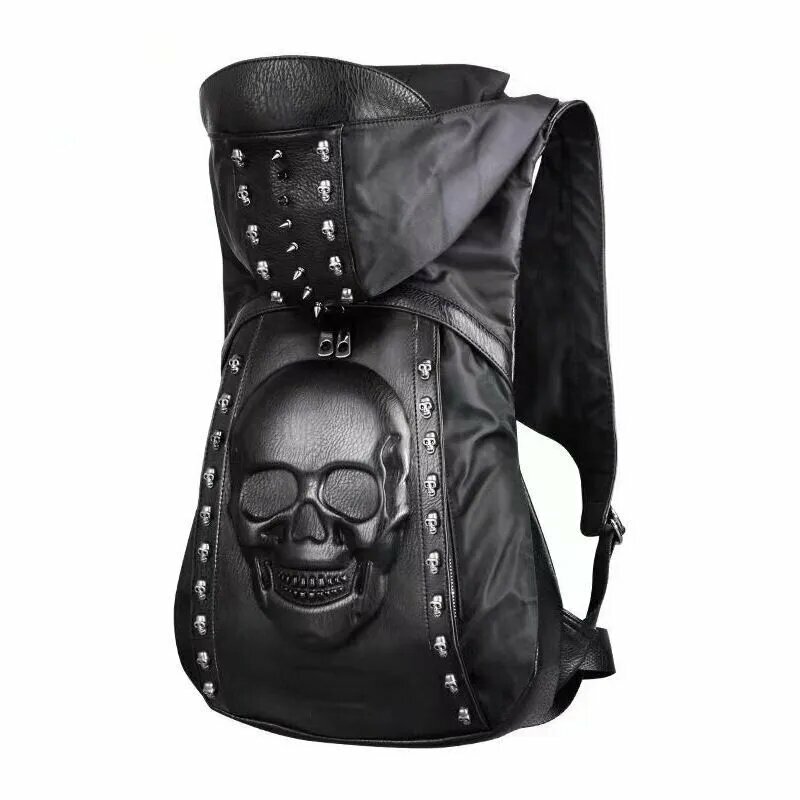 Рюкзак-Жилет ChromeHearts, искусственная кожа, глубокий черный D0X