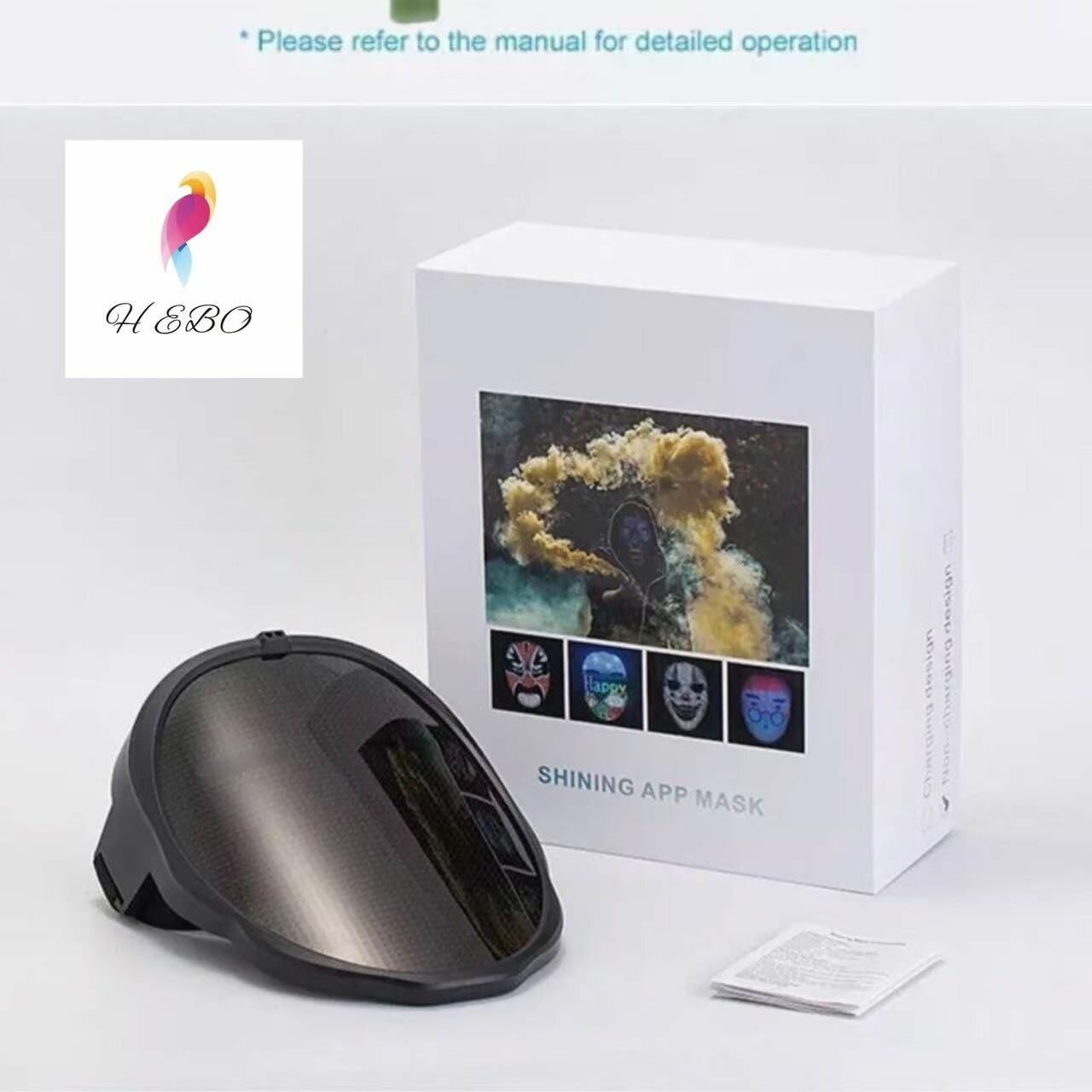 Светодиодная маска для преобразования лица с программируемым приложением LED Halloween Mask Цифровая светящаяся маска для костюмированного косплея