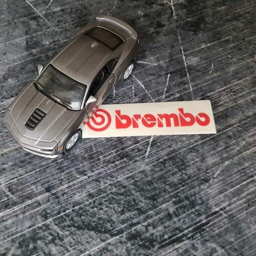 Наклейка "Brembo", красный, 10 х 2 см