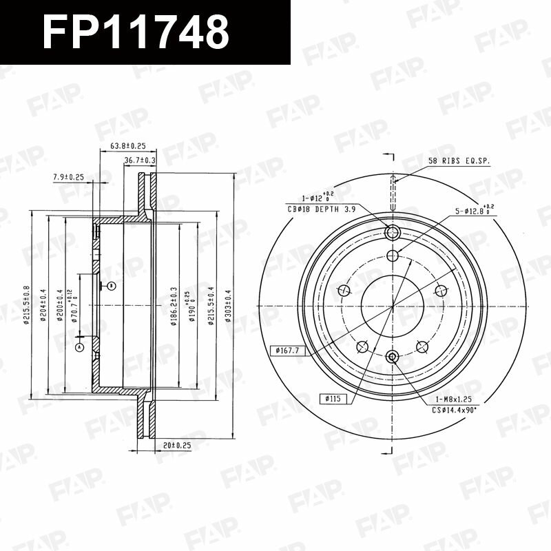 Диск тормозной задний Chevrolet Captiva Captiva sport Equinox, Шевроле Каптива Эквинокс, Daewoo Winstorm, Opel Опель Антара A Мерива A, Понтиак Торрент, Saturn Vue, Suzuki Сузуки Xl7; 4801857