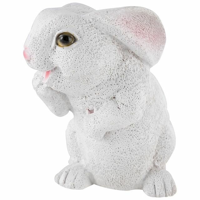 Асc-те Садовая фигура Зайка 16 см - декоративная уличная скульптура для сада и дачи