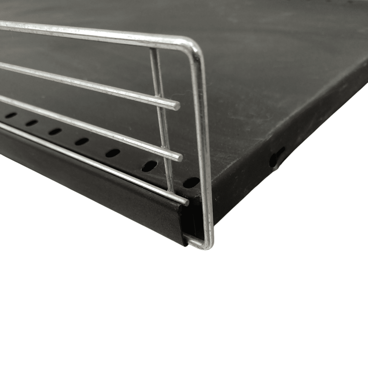 Ограничитель полки Магма, для стеллажей, хромированный, 1230х85мм, 9шт