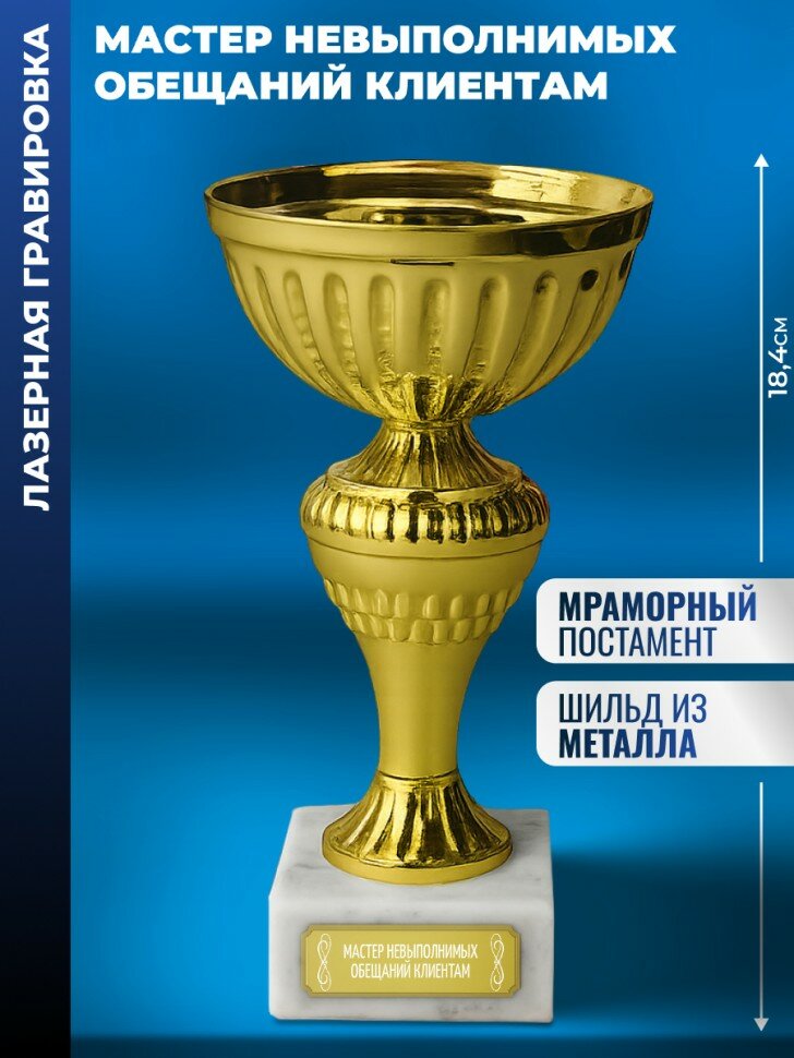 Кубок "Мастер невыполнимых обещаний клиентам" (18,4 см)