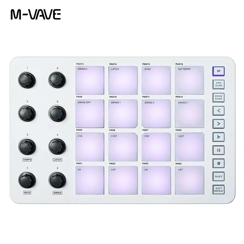 Беспроводной MIDI-контроллер M-VAVE SMC-PAD, SMC-PAD