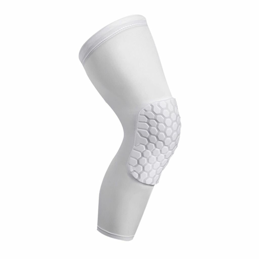 1 баскетбольные наколенники, колготки, спортивные наколенники-белый-L