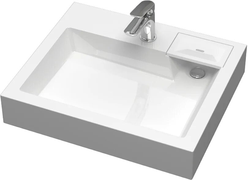 Раковина над стиральной машиной Reflexion Tetra RF6050TE 60 прямоугольная, белая, российская