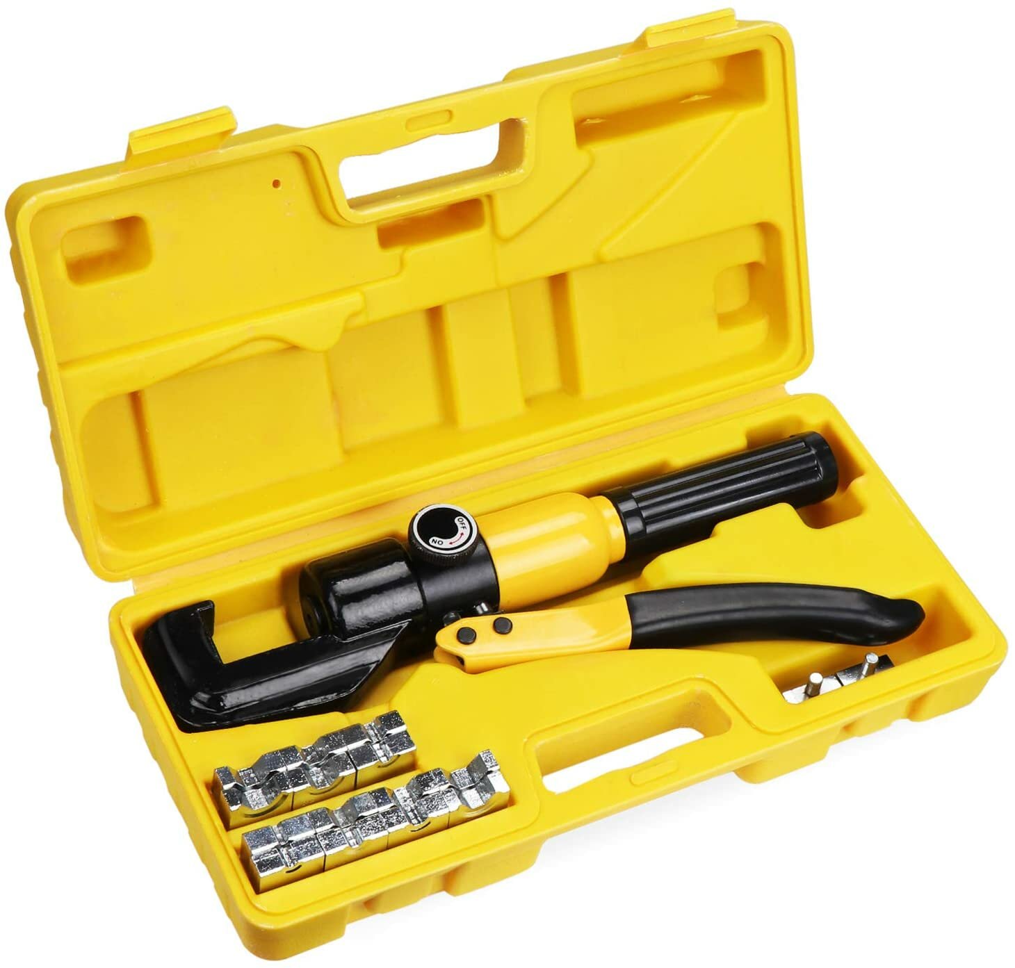 10 тонн 9 матриц Ящик для гидравлического крепления, выходное отверстие для гидравлической сушки, зажим для крепления к лезвию для крепления кабеля 4-70 мм²