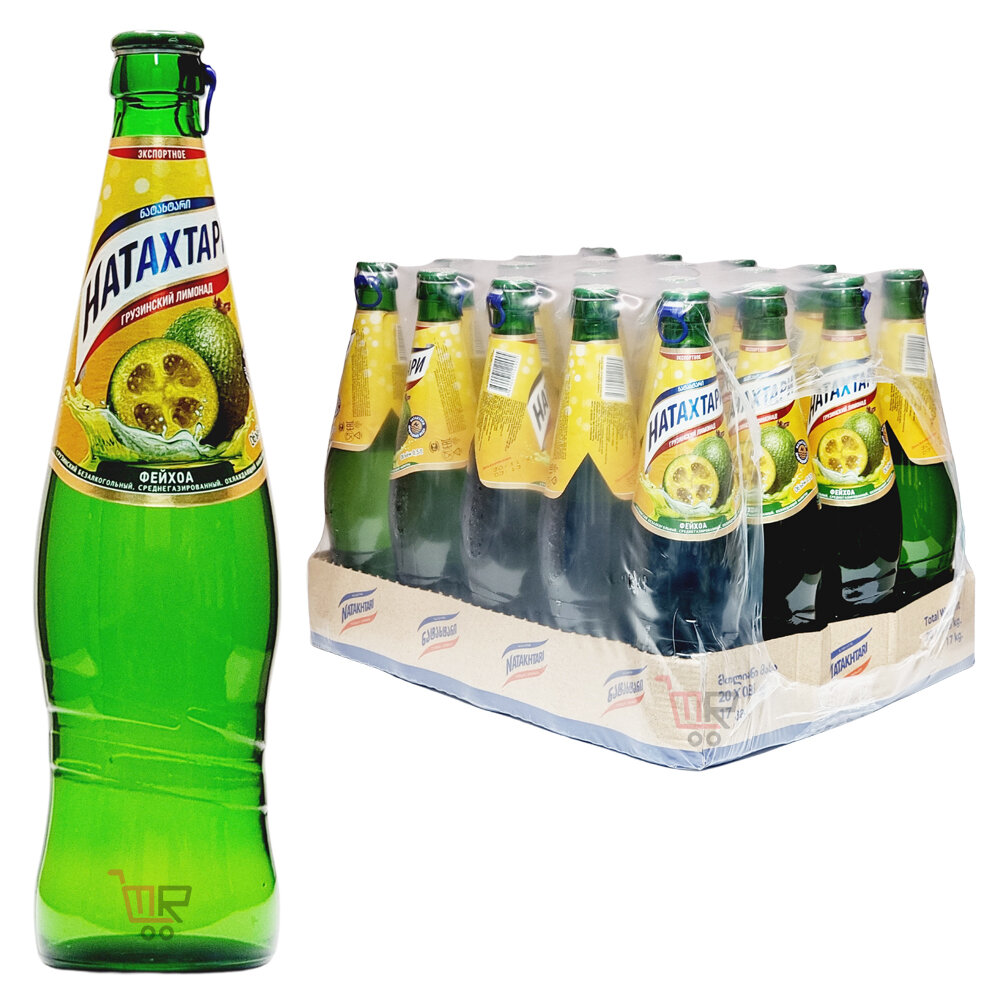 Грузинский лимонад "Natakhtari" Натахтари Фейхоа 0,5л, 20шт.