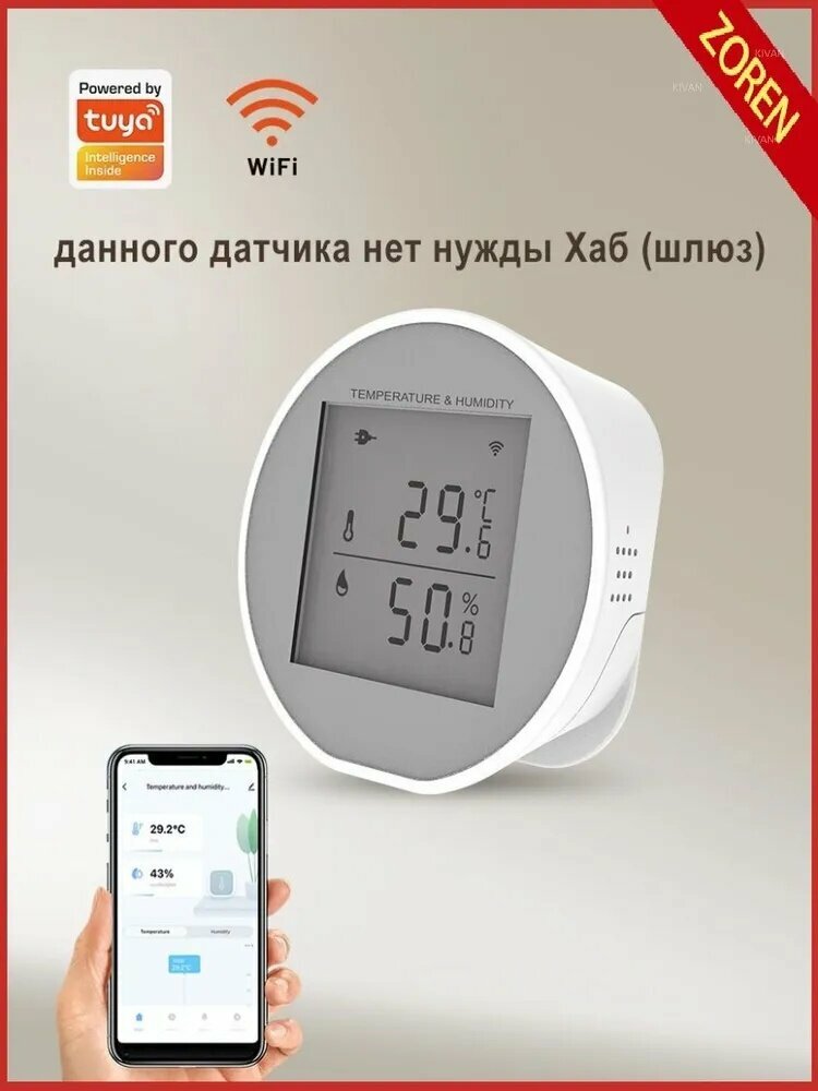 Бестселлер Tuya, интеллектуальный WiFi измеритель климата