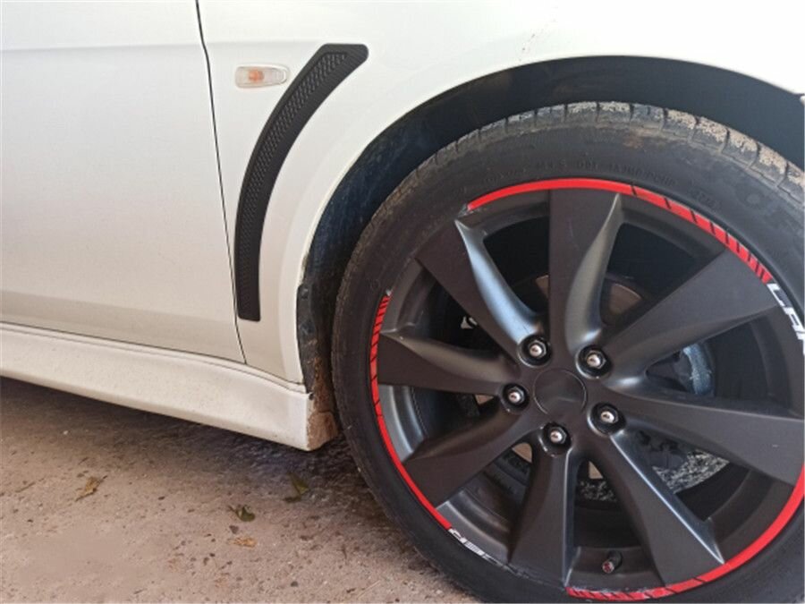 Для 2008-2015 Mitsubishi Lancer EVO 2x Матово-черная Боковая Вентиляционная крышка Переднего Крыла