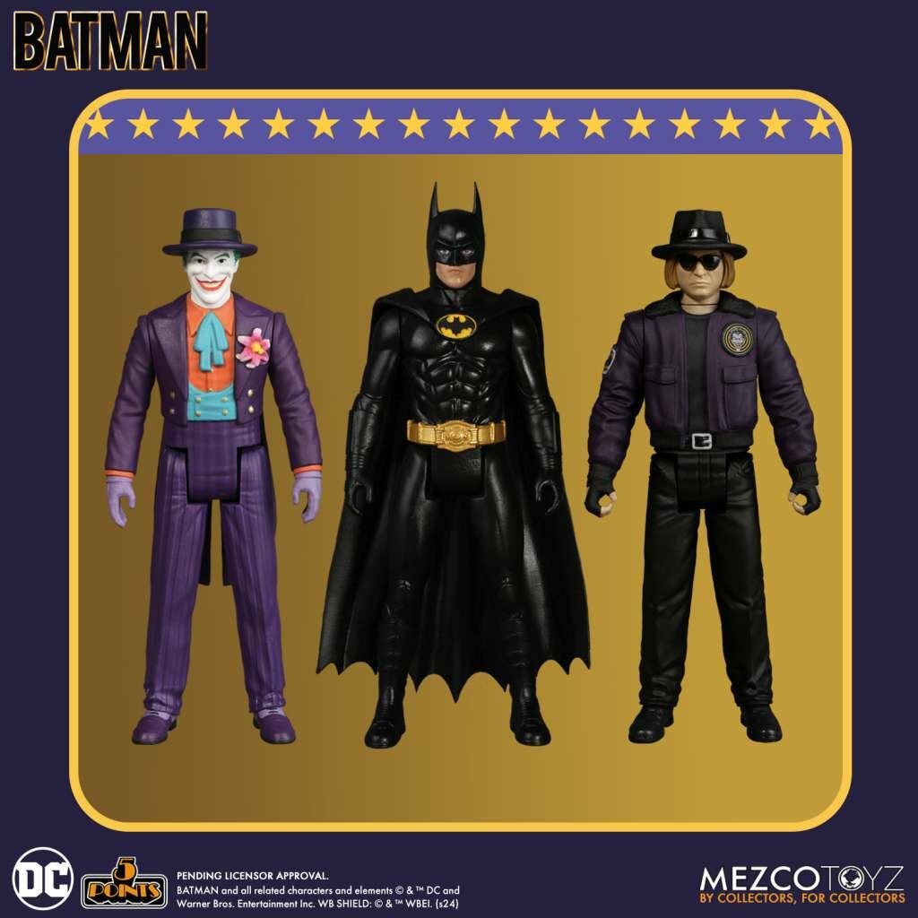 Фигурки "Бэтмен 1989" от Mezco коллекционная, оригинал, 10 сантиметров
