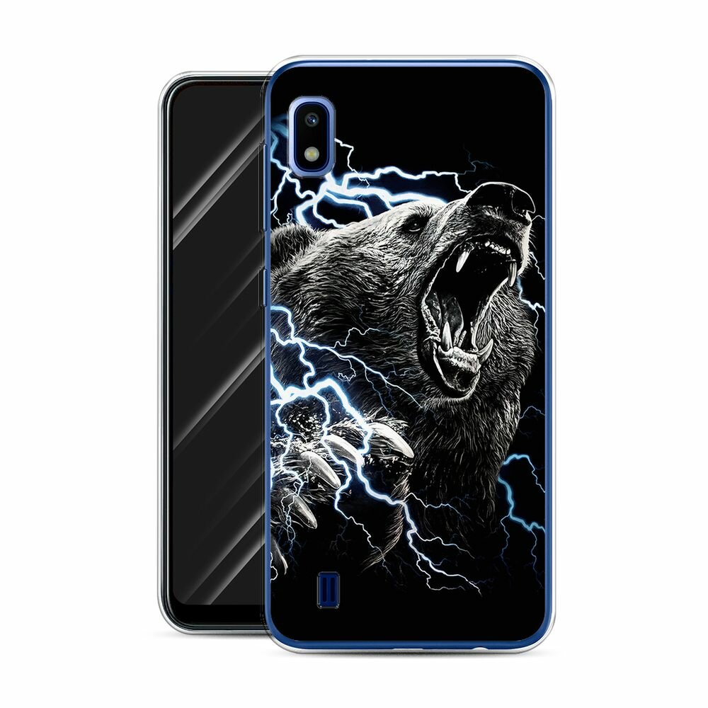 Чехол на Samsung Galaxy A10 / Самсунг Галакси А10 с принтом "Гроза и медведь" — фото 1