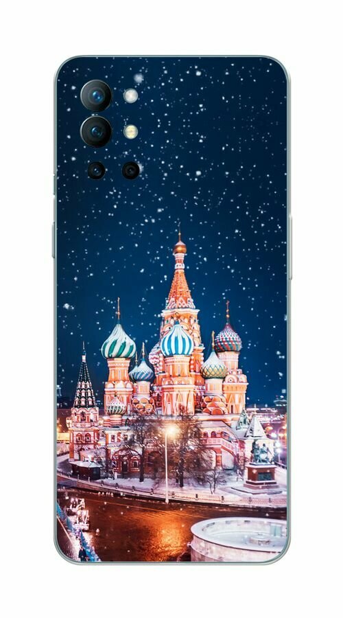 Силиконовый чехол на OnePlus 9R / ВанПлас 9R с принтом "Москва 1"