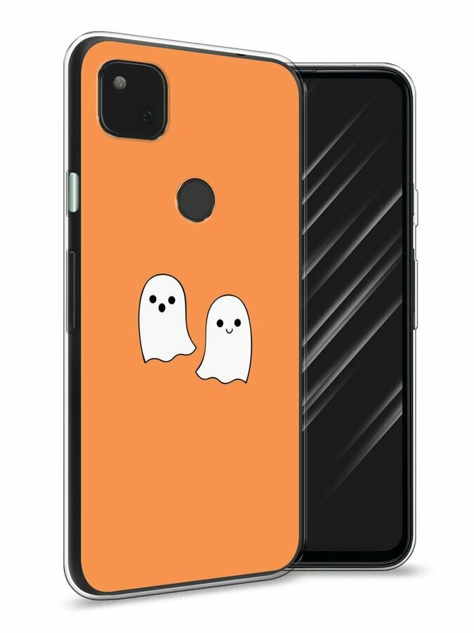 Чехол на Google Pixel 4A / Гугл Пиксель 4А с принтом Cute ghosts