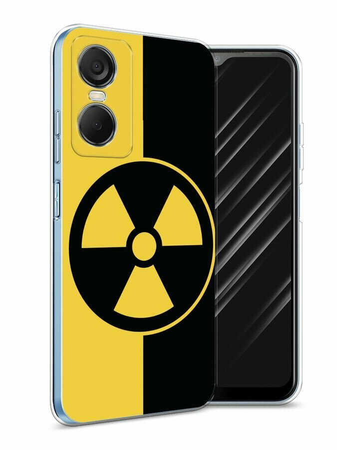 Чехол на Tecno Pop 6 pro / Техно Поп 6 Про с принтом "Эмблема черно-желтая"
