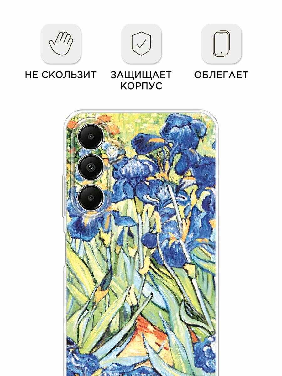 Чехол на Samsung Galaxy A05s / Самсунг Галакси A05s с принтом "Ирисы Ван Гог" — фото 1
