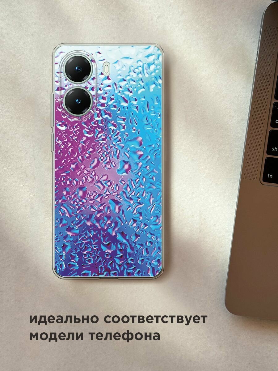 Чехол на Poco X7 Pro / Поко X7 Про с принтом "Капли на стекле" — фото 1