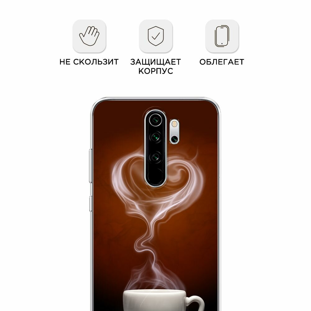 Чехол на Xiaomi Redmi Note 8 Pro / Сяоми Редми Нот 8 Про с принтом "Кофейная любовь" — фото 1