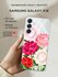 Чехол на Samsung Galaxy A16 / Самсунг А16 с принтом "Большие пионы", прозрачный