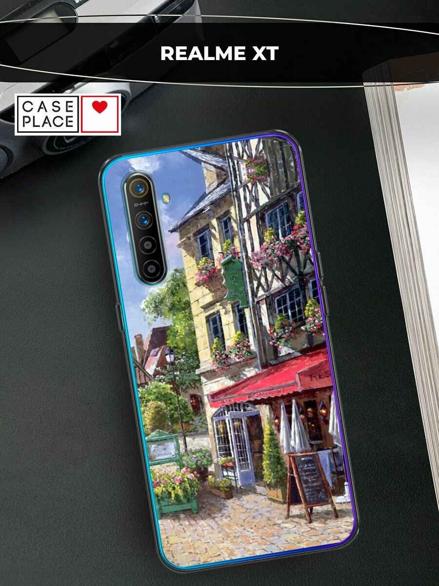 Силиконовый чехол на Realme XT / Реалми XT с принтом "Старая улица"