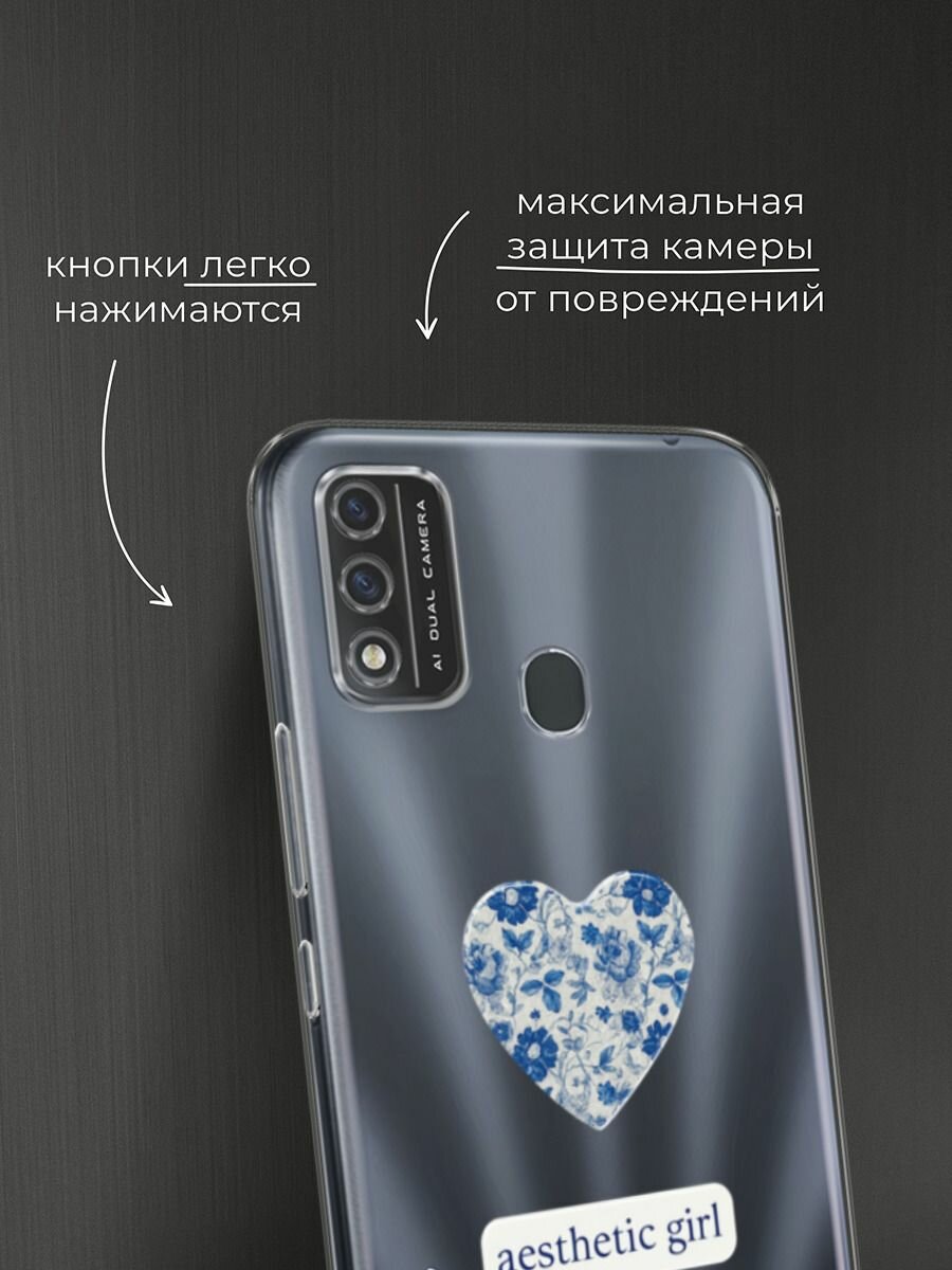 Чехол на Itel A48 / Ител А48 с принтом "Aesthetic girl" — фото 1